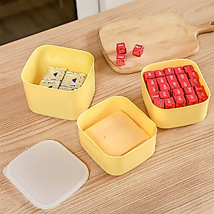 wulikanhua 2 Pack-Cold Dish Storage Container, Deli Meat Container Cold Cuts Fridge Keeper, Cheese Food Storage Container with Lid for Refrigerator, Shallow Low Profile Christmas Cookie Holder