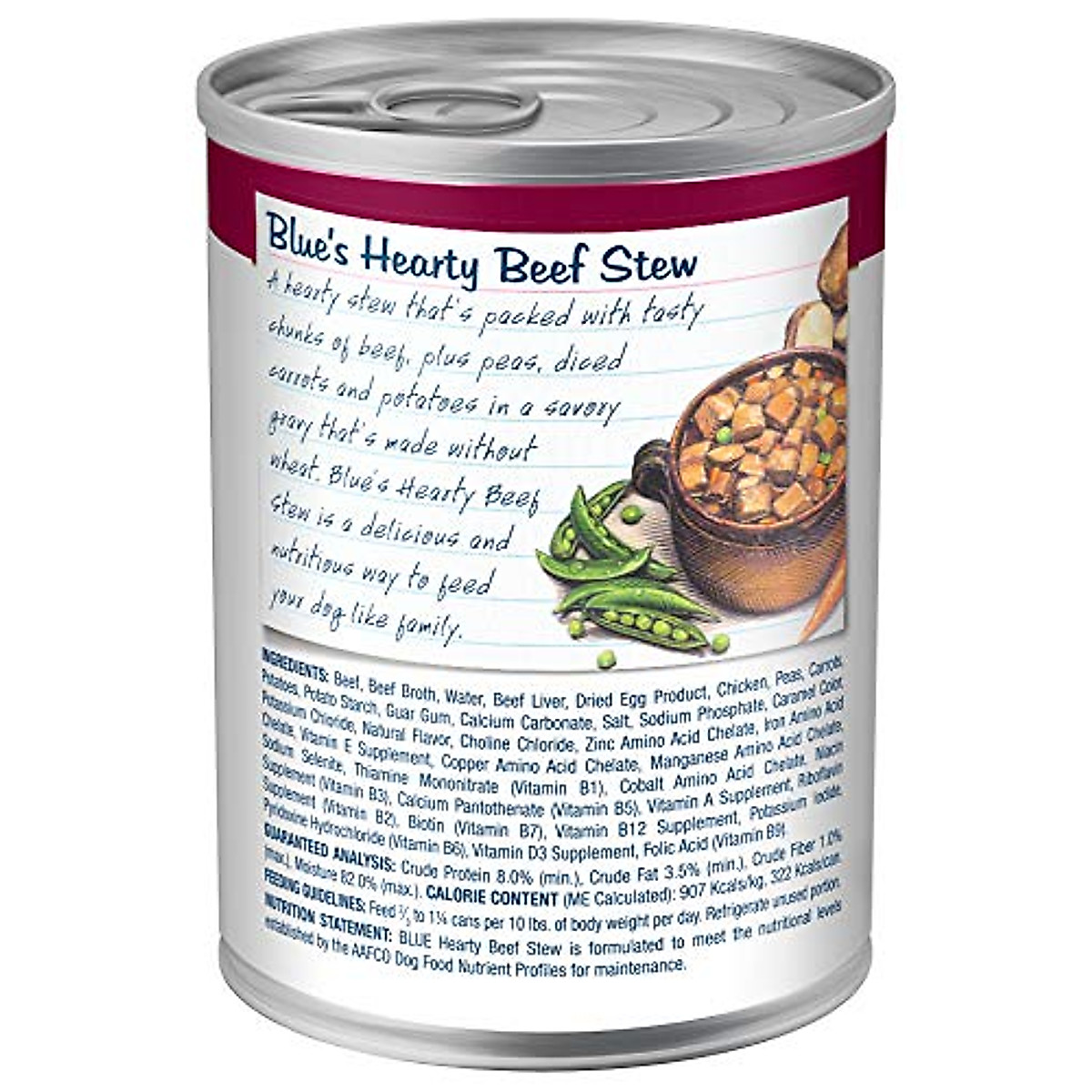 Blue Buffalo Blue's Stew Natural Adult Wet Dog Food, Beef Stew 12.5-oz can (Pack of 12)