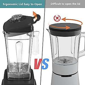OMMO Professional Blender, Countertop Blenders for Kitchen Max 1800W, Home and Commercial Blender with Timer, 68oz BPA Free Blender for Shakes and Smoothies, Nuts, Ice and Fruits, Dishwasher Safe