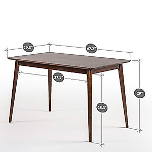 ZINUS Jen 47 Inch Dining Table / Solid Wood Kitchen Table / Easy Assembly, Espresso