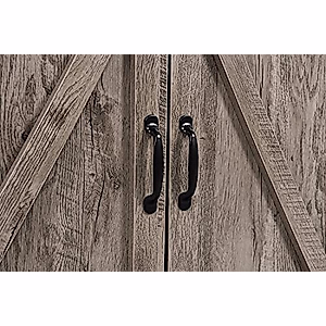 70 Inch TV Stand for 75 Inch TV Entertainment Center Farmhouse, Modern Barn Door TV Console Table with Storage Cabinets and Shelves for TVs Up to 75", Rustic Gray Wash