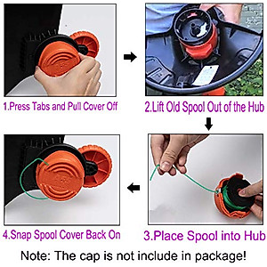 YWNYT SF-080 Replacement Spool for Black and Decker String Trimmer Spool Single Line 20ft 0.080" GH3000 LST540 GH3000R LST540B