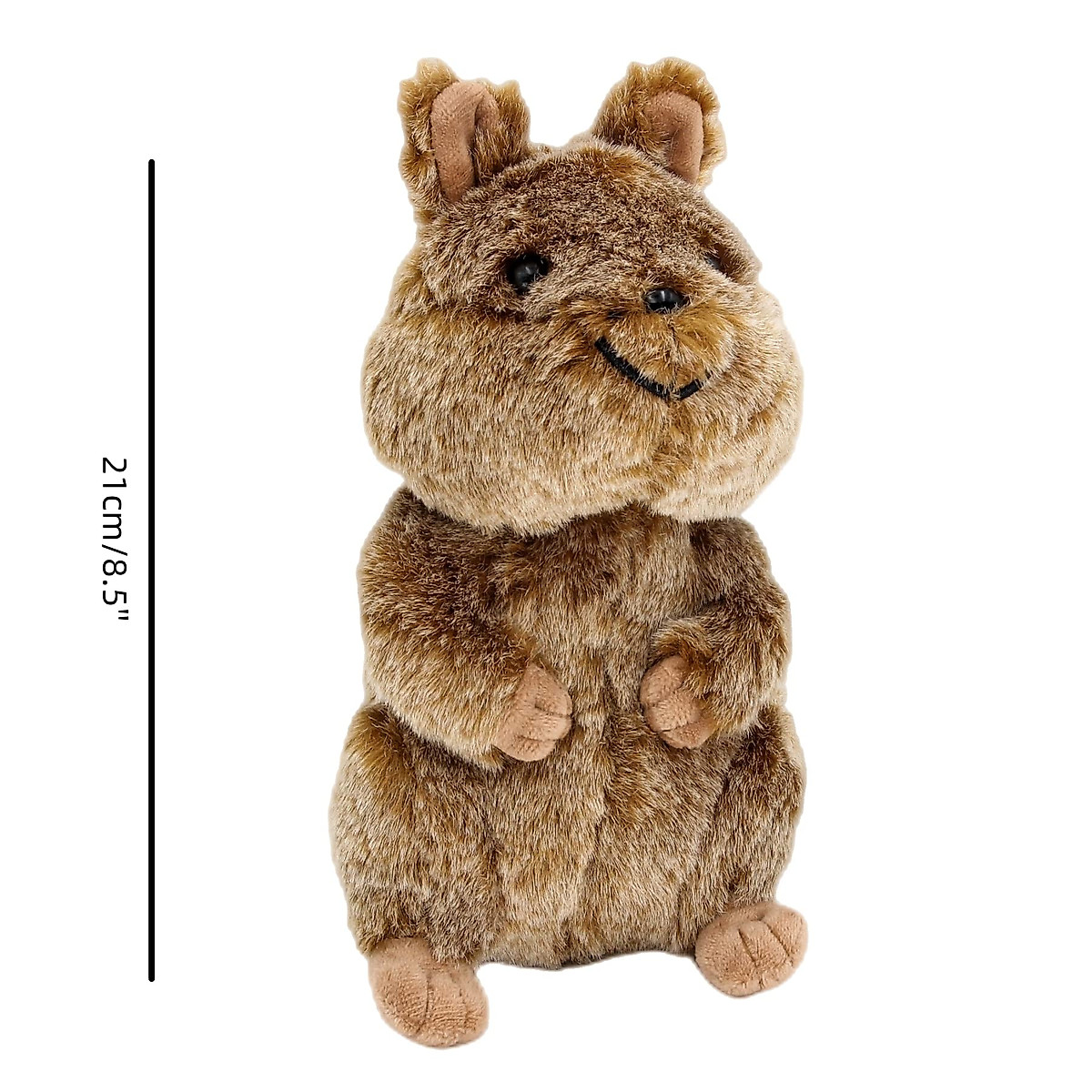 Whrigud Kawaii Quokka Kangaroo Plush Stuffed Animal Lifelike Short Tail Kangaroo Plushie Pillow Plush Toy Soft Stuffed Squirrel Pillows for Kids Gifts Home Decor 8.5'' (Quokka)