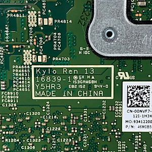 New CN-00NVF7 00NVF7 0NVF7 Mainboard for Dell Inspiron 13 7000 7370 7373 Laptop Motherboard 16839-1 with i7-8550U CPU 100% Tested