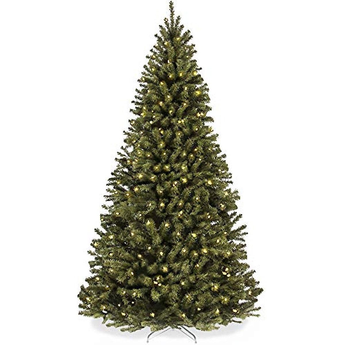 Best Choice Products 4.5ft Pre-Lit Spruce Artificial Holiday Christmas Tree for Home, Office, Party Decoration w/ 200 Incandescent Lights, 763 Branch Tips, Easy Assembly, Metal Hinges & Foldable Base
