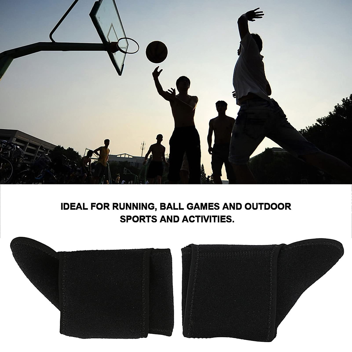 Agatige 2Pcs Ankle Brace, Elastic Ankle Support Brace Foot Guard, Ankle Protector Stabilizer for Basketball, Volleyball, Running, Injury Recovery, Sprain, Achilles, Tendon