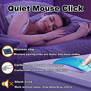 Wireless Bluetooth Keyboard and Mouse Combo Portable Mini Small Slim Compact Typewriter Ergonomic Travel Bluetooth Keyboard Mouse for iPhone iPad Mac Macbook Pro Laptop Android Phone Samsung Tablet