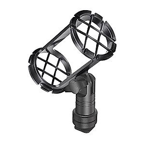 Nicama NC4 Microphone Shock Mount Universal Holder Clip with Camera Cold Shoe for Shotgun Microphone AKG D230 Sennheiser MKH-416 ME66 Rode NTG-2 NTG-1 Audio-Technica AT-875R