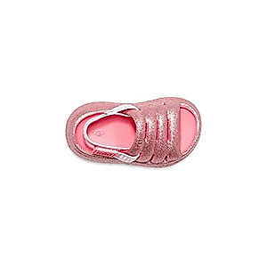 UGG Unisex-Child Sport Yeah Glitter Sandal, Pink, 4 Big Kid