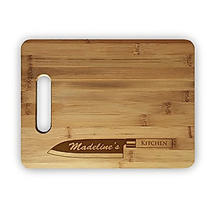 Custom Personalized Laser Engraved Bamboo Cutting Board - Wedding, Housewarming, Anniversary, Birthday, Holiday, Gift For Him, For Her, For Boys, For Girls, For Husband, For Wife, For Them, For Couple