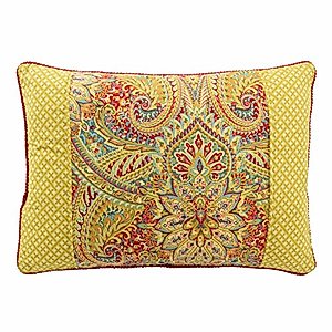 Waverly Swept Away Modern Paisley Rectangular Decorative Throw Pillow, 14" x 20", Berry