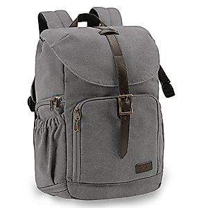Camera Backpack, BAGSMAR DSLR Camera Bag Backpack, Anti-Theft and Waterproof Camera Backpack for Photographers, Fit up to 15" Laptop with Rain Cover, Grey