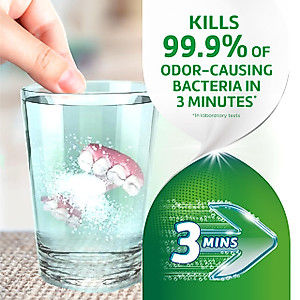 Polident 3-Minute Antibacterial Denture Cleanser - Mint, 3 Minute Whitening, 120 Count