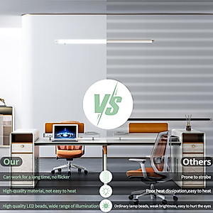 Airand 5000K Plug in Ceiling Light, 4FT Linkable LED Shop Light with ON/Off Switch, 36W 3600LM Garage Light Fixture, IP66 Waterproofing Tube Light for Bathroom, Workshop, Office, Basement