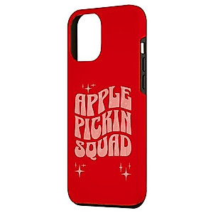 iPhone 14 Pro Max Apple Pickin Squad Fall Apple Picking Season Retro Wavy Text Case