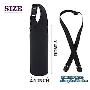 20 oz Tumbler Carrier Holder Water Bottle Handle Bag for yeti,rtic,ozark trail Tumbler and More Travel To-Go Cups Bottles (Black, 20 oz)