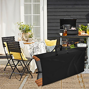 POMER Folding Chair Storage Bag for Plastic, Resin, and Wood Folding Chairs Waterproof Chair Cover with Handle for Chairs Storage and Transport - 20x12x39inch