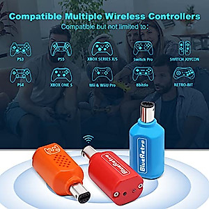 RetroScaler Wireless Controller Adapter - Bluetooth Controller Adapter for NGC Game Console, Compatible with PS3/PS4/PS5, Xbox One S, Series X/S, Switch Pro, Video Game Converter to NGC System