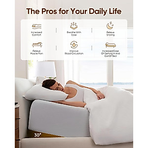 Rimdoc Adjustable Bed Frame, Adjustable Bed Base Split King for Stress Management, Zero Gravity Base, Head and Foot Incline with 3-Speed Massage, Anti-Snore, Memory Pre-Sets (2TXL)