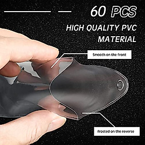 Plastic Bookmark Sleeves Photo Booth Sleeves 2-1/4 x 6-1/4 Inches for Wedding 2 x 6 Inches Vinyl Photo Strips for Valentine's Day Gift (60)