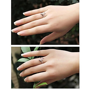 Silver Snake Shape Opening Finger Ring Adjustable Women Jewelry Party Gift New Released