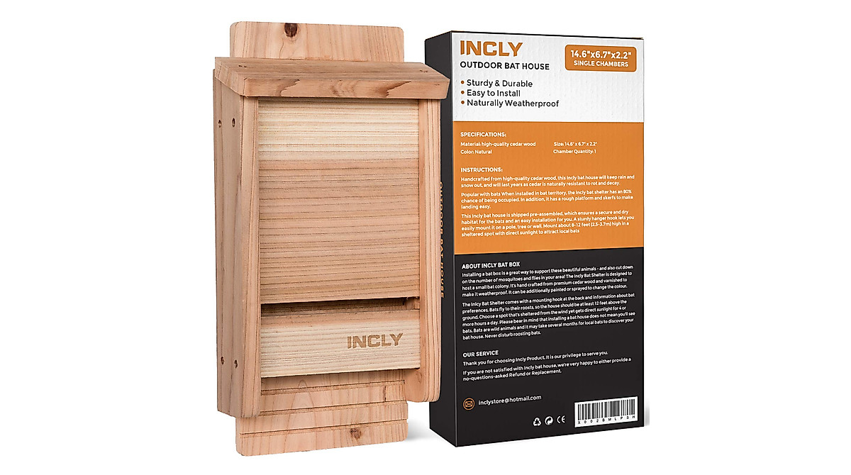 INCLY Bat House Kit: Easy Outdoor Shelter for Bats