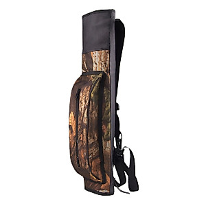 UNISTRENGH Archery Back Arrow Pot 3 Point Harness Waterproof Quiver, Arrow Holder Shoulder Bag for Hunting Shooting (Camouflage)