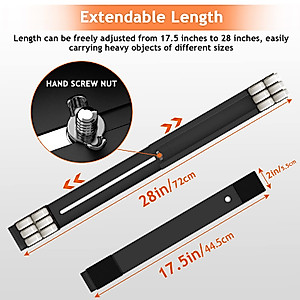 Ronlap Furniture Washing Machine Dolly, Extendable Appliance Rollers Refrigerator Heavy Duty, Washing Machine Stand Wheels Fridge Appliance Dolly Movers Mobile Washer and Dryer Moving Base, Black