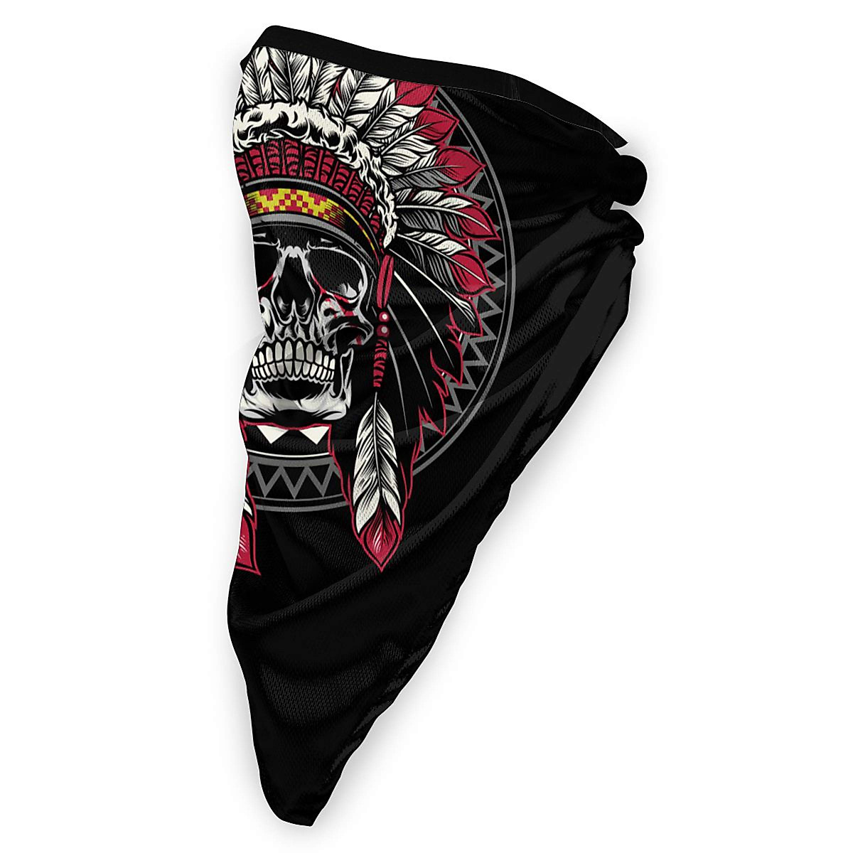Skull of Native American Face Mask Windproof Tube Mask Headwear for Out Riding Motorcycle Bicycle