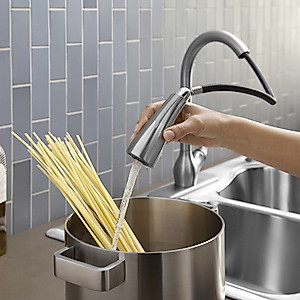 KOHLER R776-SD-VS Barossa Kitchen Faucet with Soap/Lotion Dispenser, Vibrant Stainless