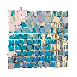 Shimmer Wall Backdrop, 50 Pcs 7ft by 7ft Wedding Shimmer Wall Backdrop Glitter Square Plate Sequin Panel Background for Christmas Birthday Party Events (Color : Matt Gold)