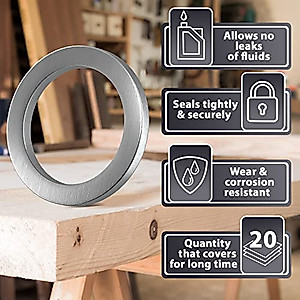 15pcs Oil Drain Plug Gasket Crush Washer Seal - 18mm Replacement for Porsche/Volvo PN 90012310630/977751 Most Popular Models 1993-2020 by AUTOMAJOR