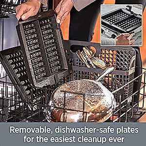All-Clad Gourmet Digital Waffle Maker with Removable, Dishwasher-safe Plates. 4 slice, Silver