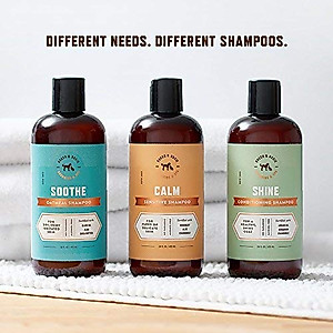 Rocco & Roxie Dog Shampoo and Conditioner - Soothe Oatmeal Shampoo for Itch Relief, Calm Hypoallergenic Shampoo for Sensitive Skin, and Shine Argan Oil Pet Wash - Puppy Bathing Supplies