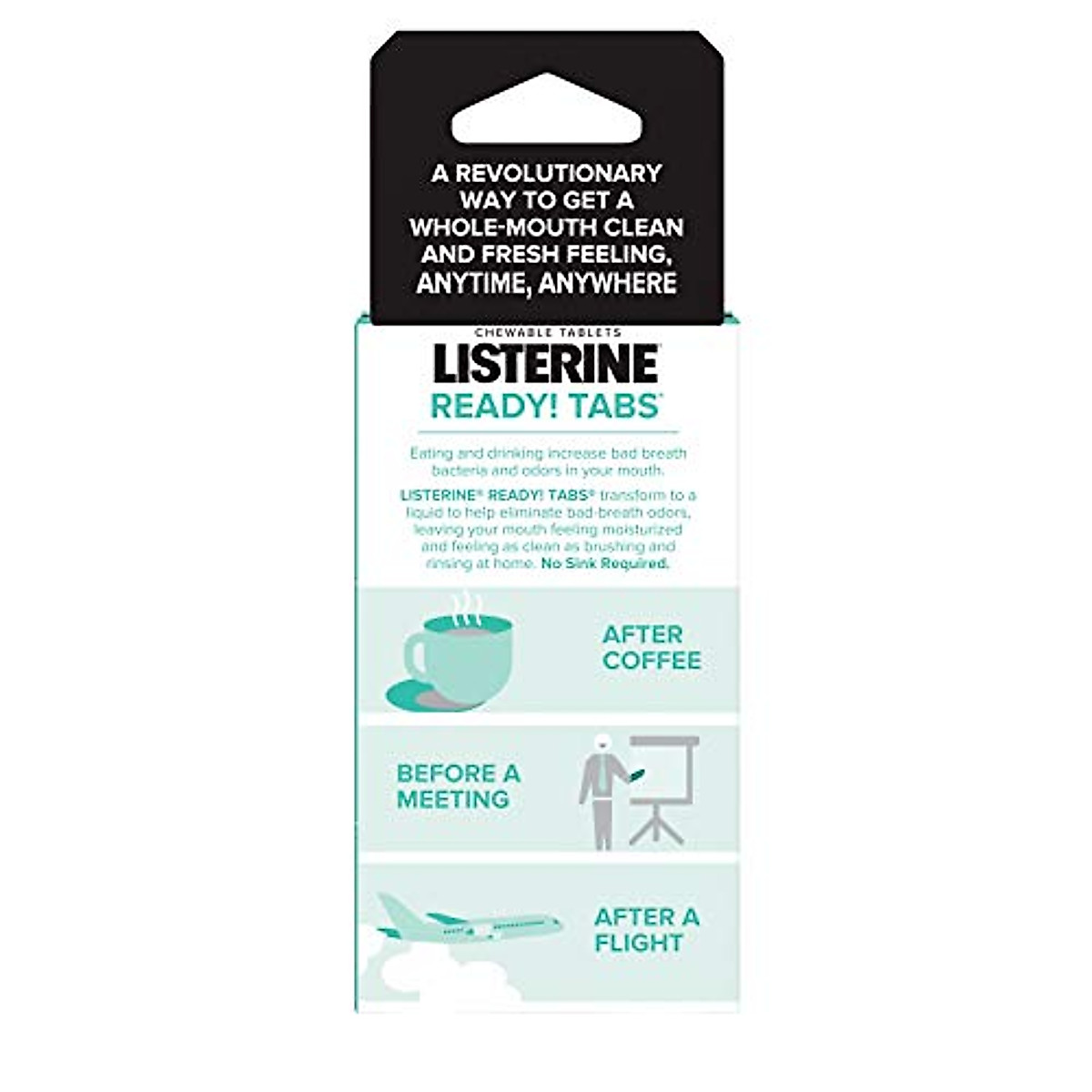 Listerine Ready! Tabs Chewable Tablets with Soft Mint Flavor, 24 Count