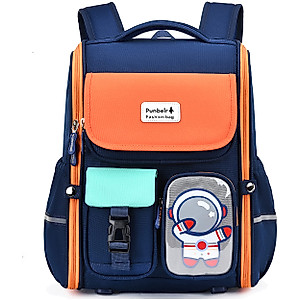 AO ALI VICTORY Kids Backpack for Boys Elementary School Bags Large Toddler Kindergarten Preschool Bookbags Space Backpacks (Blue)
