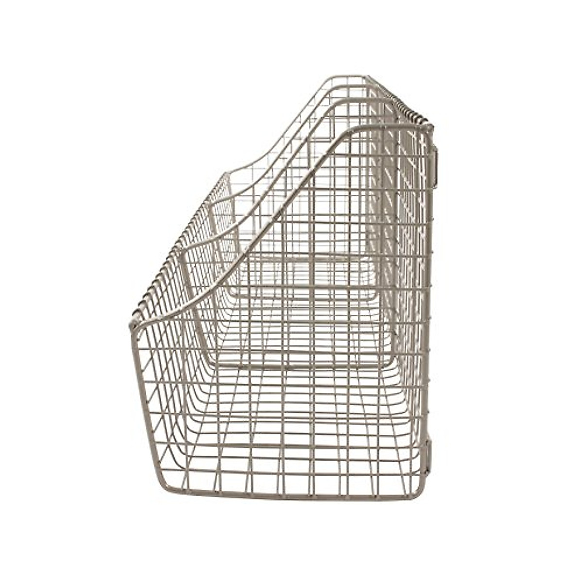 Spectrum Diversified Wall Mount Triple Storage Basket, Satin Nickel