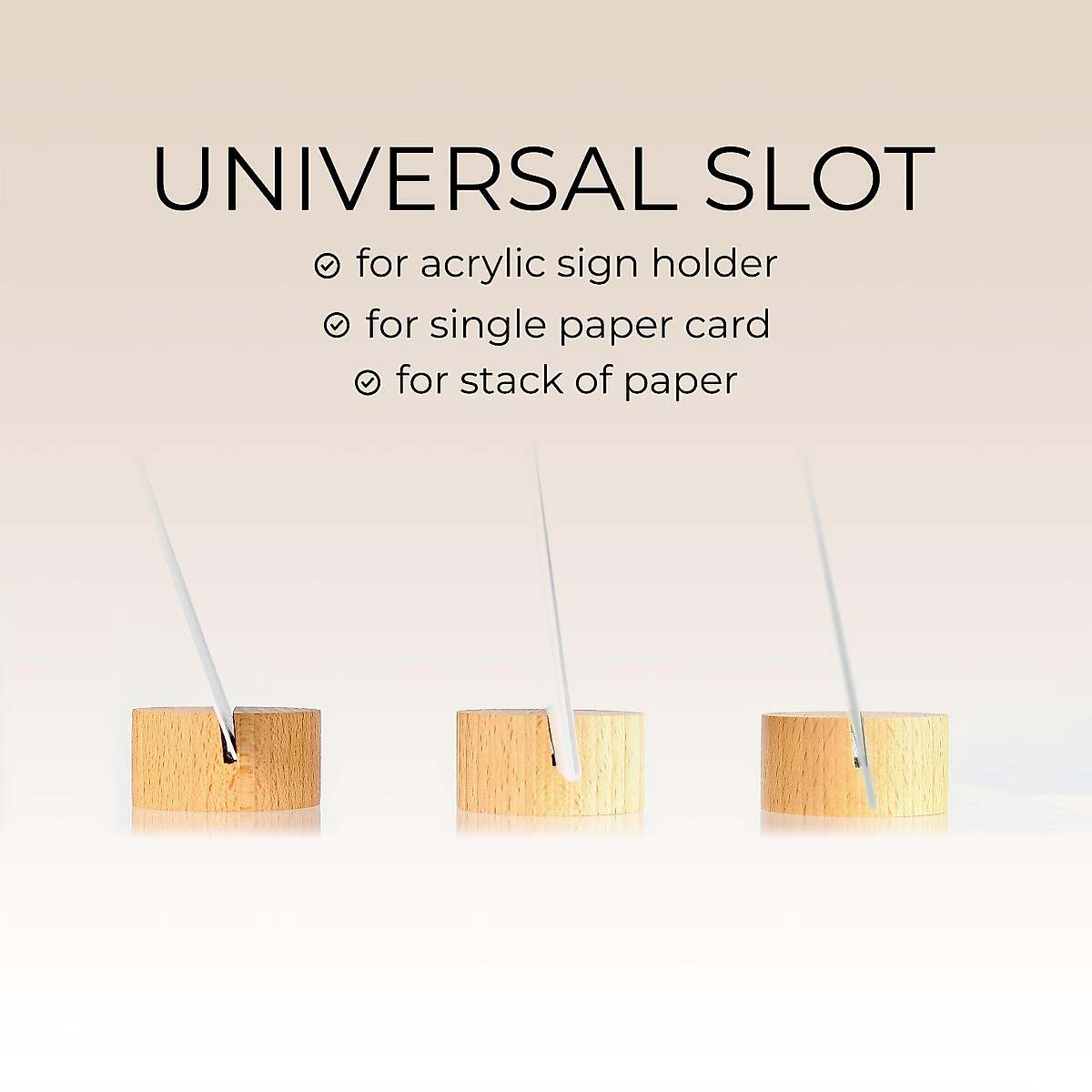 Round Wood Card Holder Set Of 3