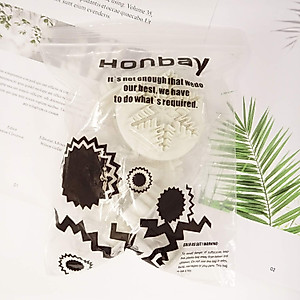 Honbay 6PCS Plastic Snowflake Fondant Cookie Cake Plunger Cutters Molds Embossing Tools for Baking