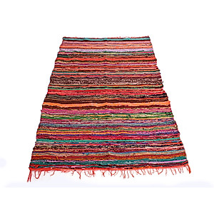 Handmade Braided Chindi Rug, Rag Rug, Area Rug, Carpet Rug, Runner Rug 3x5 Foot, 4x6 Foot, 5x7 Foot, Carpet Rug (4x6 Foot)