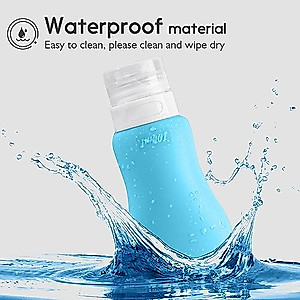 Moneybility 18 Pack 3.4oz Travel Bottles Set for Toiletries,TSA Approved Leak Proof Silicone Squeezable Containers for Toiletries,Conditioner, Shampoo, Lotion & Body Wash Accessories(Purple)