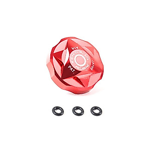 COONIUM Bike Air Valve Top Cap Cover for Suspension Fork, 2 Anodized Color Options (Black)