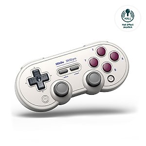 8BitDo SN30 Pro Bluetooth Controller, Hall Effect Joystick Update, Compatible with Switch, PC, macOS, Android, Steam Deck & Raspberry Pi (G Classic)