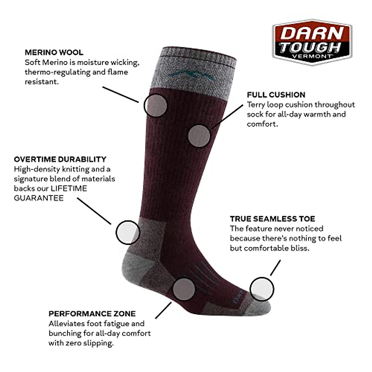 Darn Tough (Style 2105) Hunting OTC Heavyweight with Full Cushion - Women