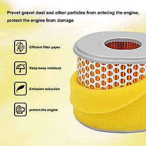 JICHEKU 17210-ZE3-505 Air Filter Compatible with Honda GX340 GX390 11HP 13HP GX240 8 HP and GX270 9 HP Engines Lawn Mower Replaces 17210-ZE3-010 17218-ZE3-505 17210-ZE3-000 (2Packs)