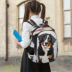 Bernese Mountain Dog Kids Backpack for Boys Girls Teens, 16 Inch School Backpack Schoolbag Travel Laptop Backpack Elementary Primary Students Bookbag