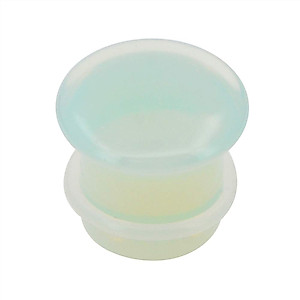 blue palm jewelry Set of 6 Pairs Single Flare Stone Ear Plugs Silicone O-Ring Expander Gauges 8ga - 5/8 inch E554