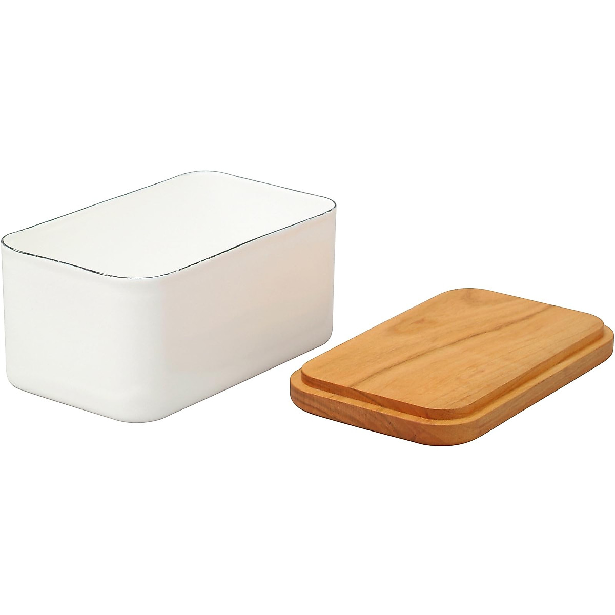 Noda Horo BT-450 Butter Case, Enamel, 15.9 oz (450 g), White, Made in Japan
