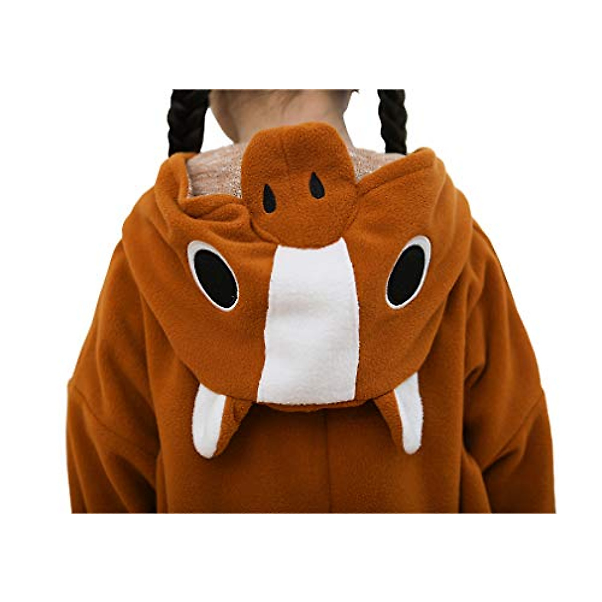 Brown Horse Cuddly Plush One Piece Pajamas Cosplay Costume for Kids 3t 4t 5t