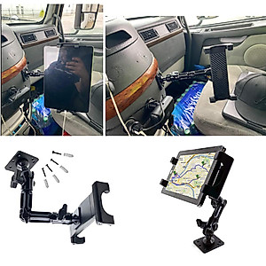 ChargerCity Universal ELD Drill Base Industrial Alloy Heavy Duty Metal Mount Holder for All Tablets and Smartphones Device Pro (All Generations)